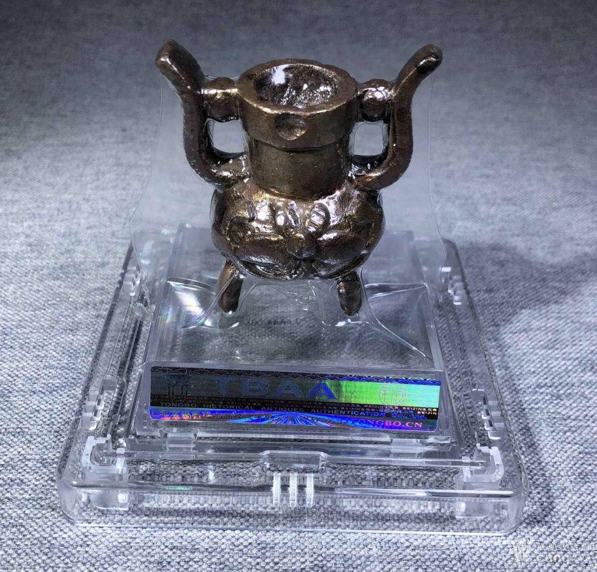 公博元代花卉纹铜香炉_地摊交易_华夏收藏网